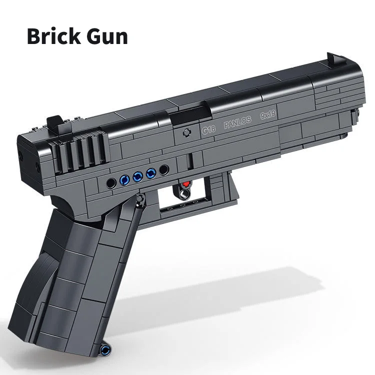 G18 Automatic Pistol 336pcs Educational Building Block Guns Kids Gift ...