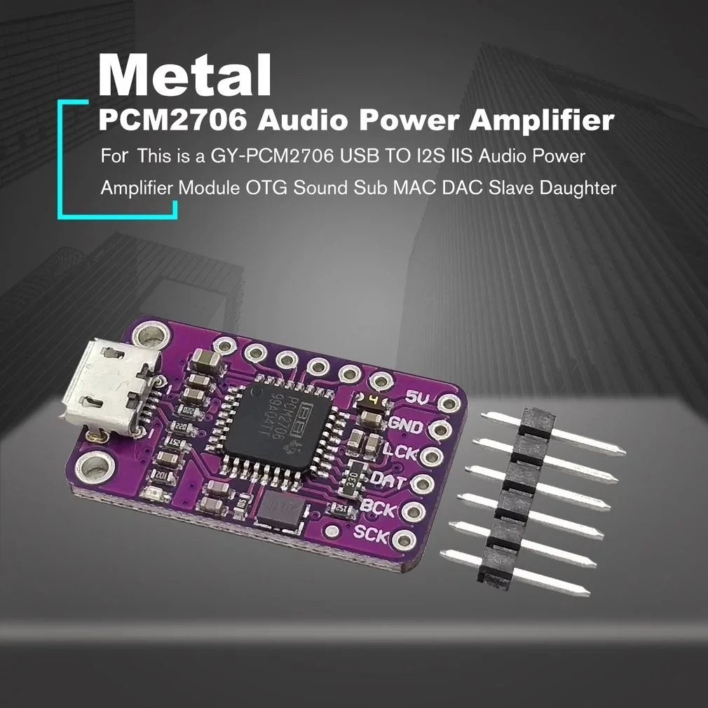 Gy-pcm2706 Usb A I2s Iis,Módulo Amplificador De Potencia De Audio Otg ...