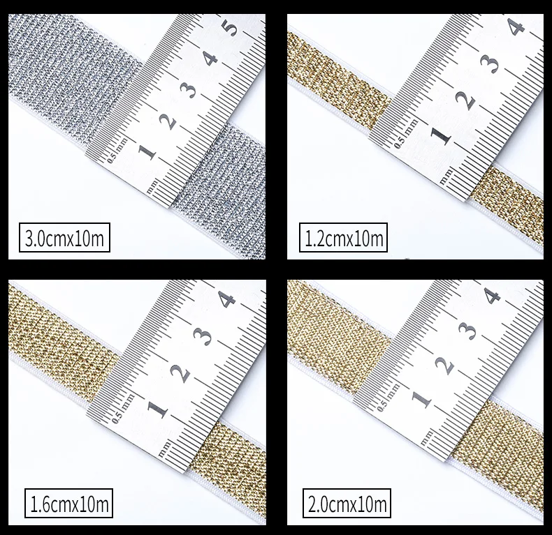 Silver Lurex Metallic Stretchy Webbing For Handmade Clothes - Buy ...