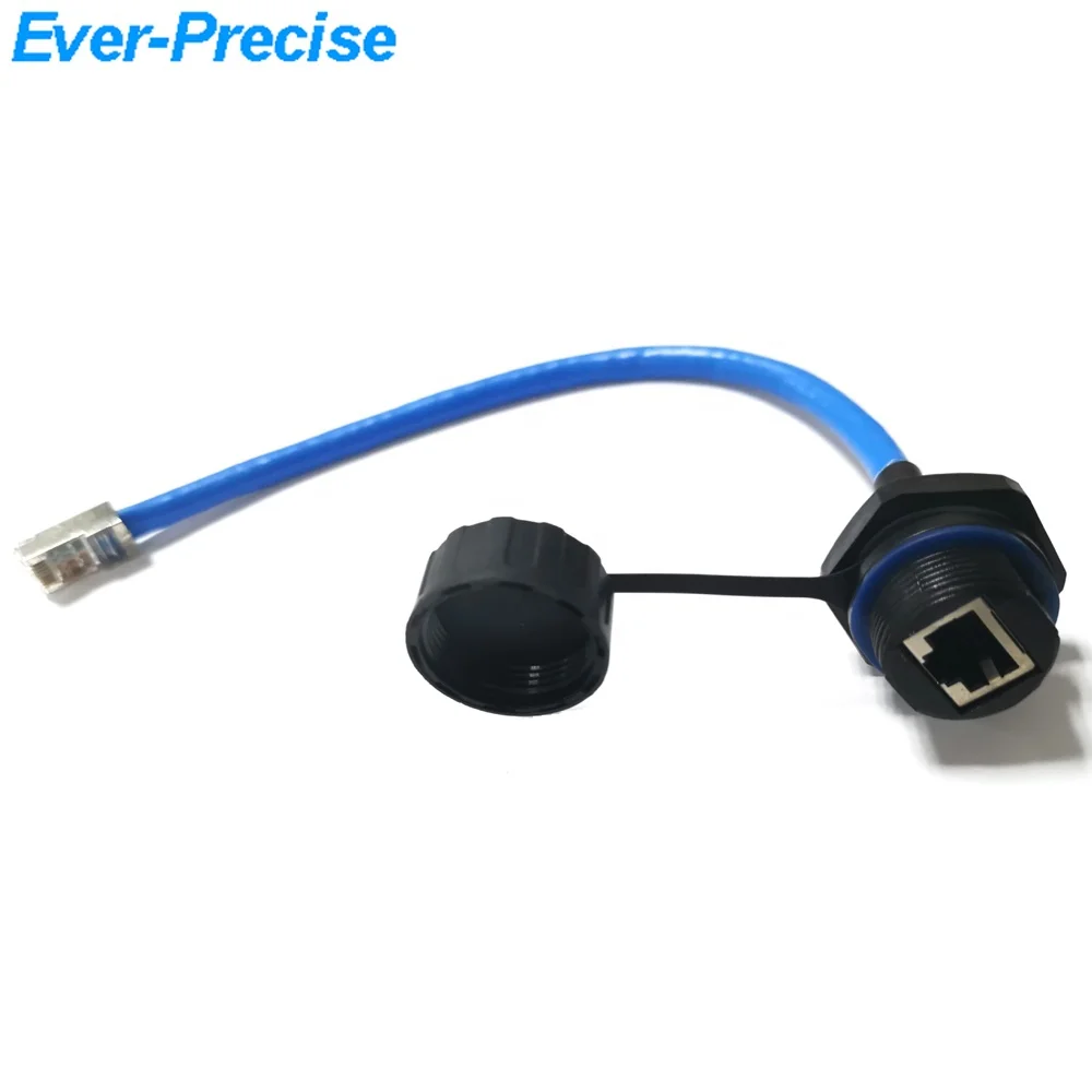 Panel Mount Rj45 Male To Rj45 Female Extension 8p8c Rj45 Cables Cat6 ...