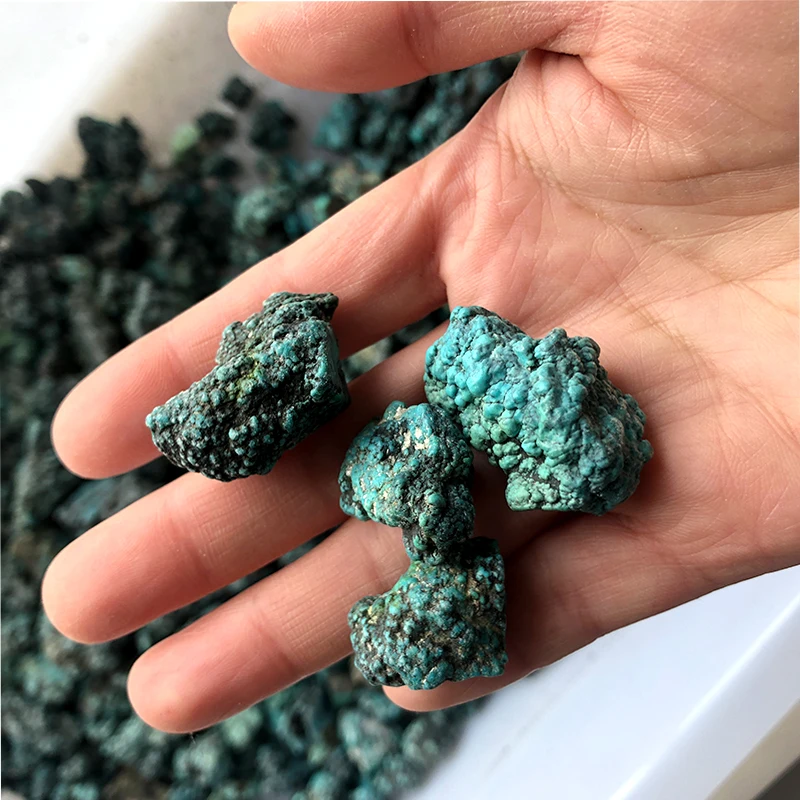 Natural Turquoise Rough Stone Kallaite For Jewelry Making Tumbled Stone ...