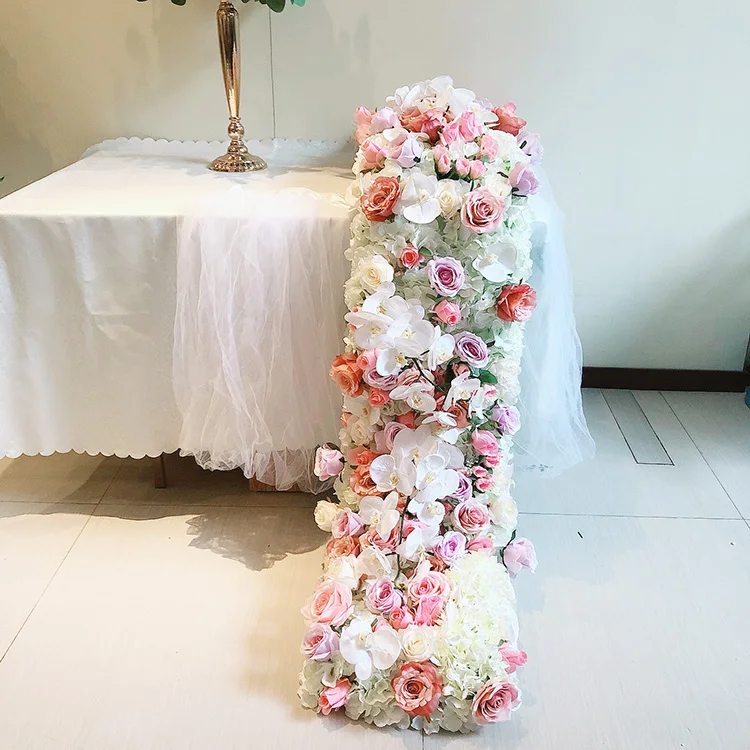 IFG Pink Color 2m*40cm Table Runner Flower Centerpieces for Wedding ...