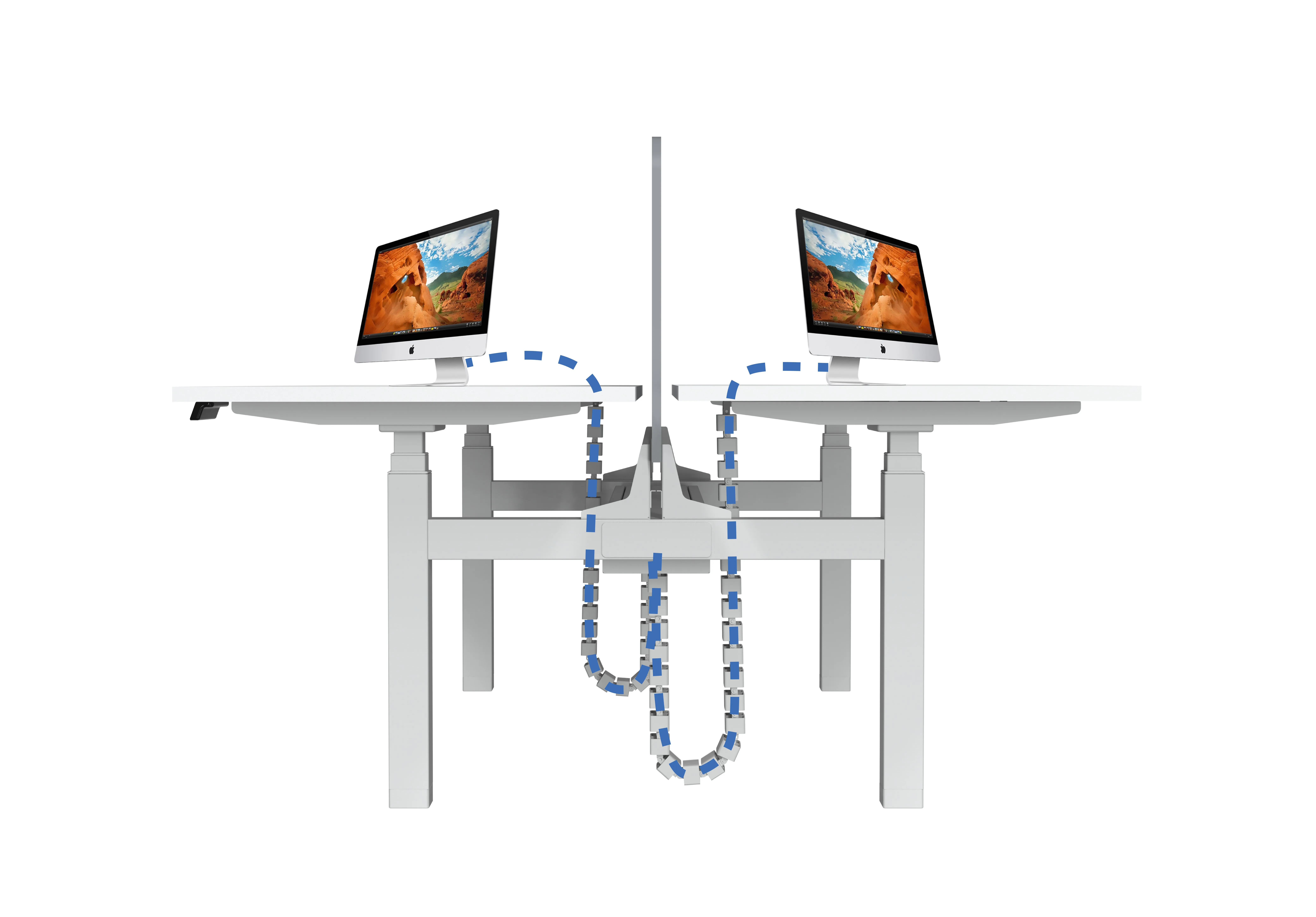 Office Furniture Desk Partition Acoustic Desk Divider Screen with Power ...