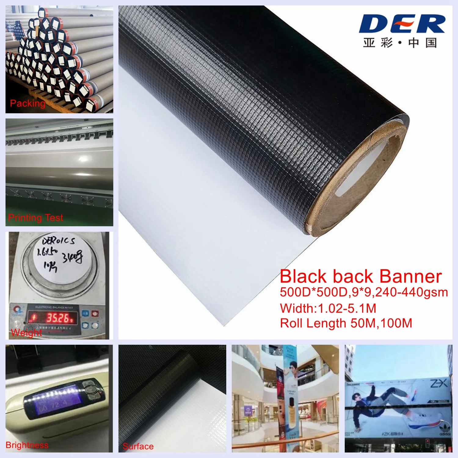 Advertising Backlit Pvc Flexible Pvc Banner Backlit Film Printing Backlit Flex Banner Roll Lona ...
