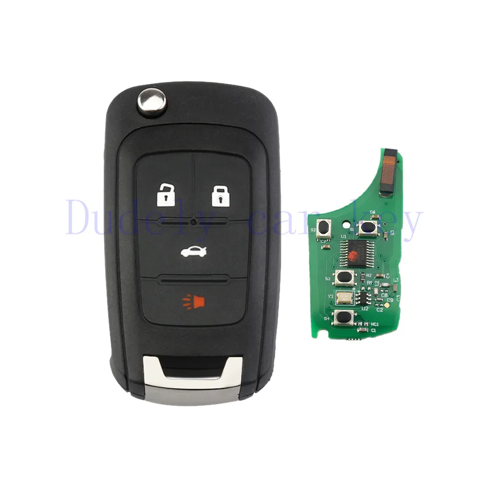 3+1 4 Buttons 433 315 Mhz Id46 Chip Flip Remote Car Key Cover Case For ...