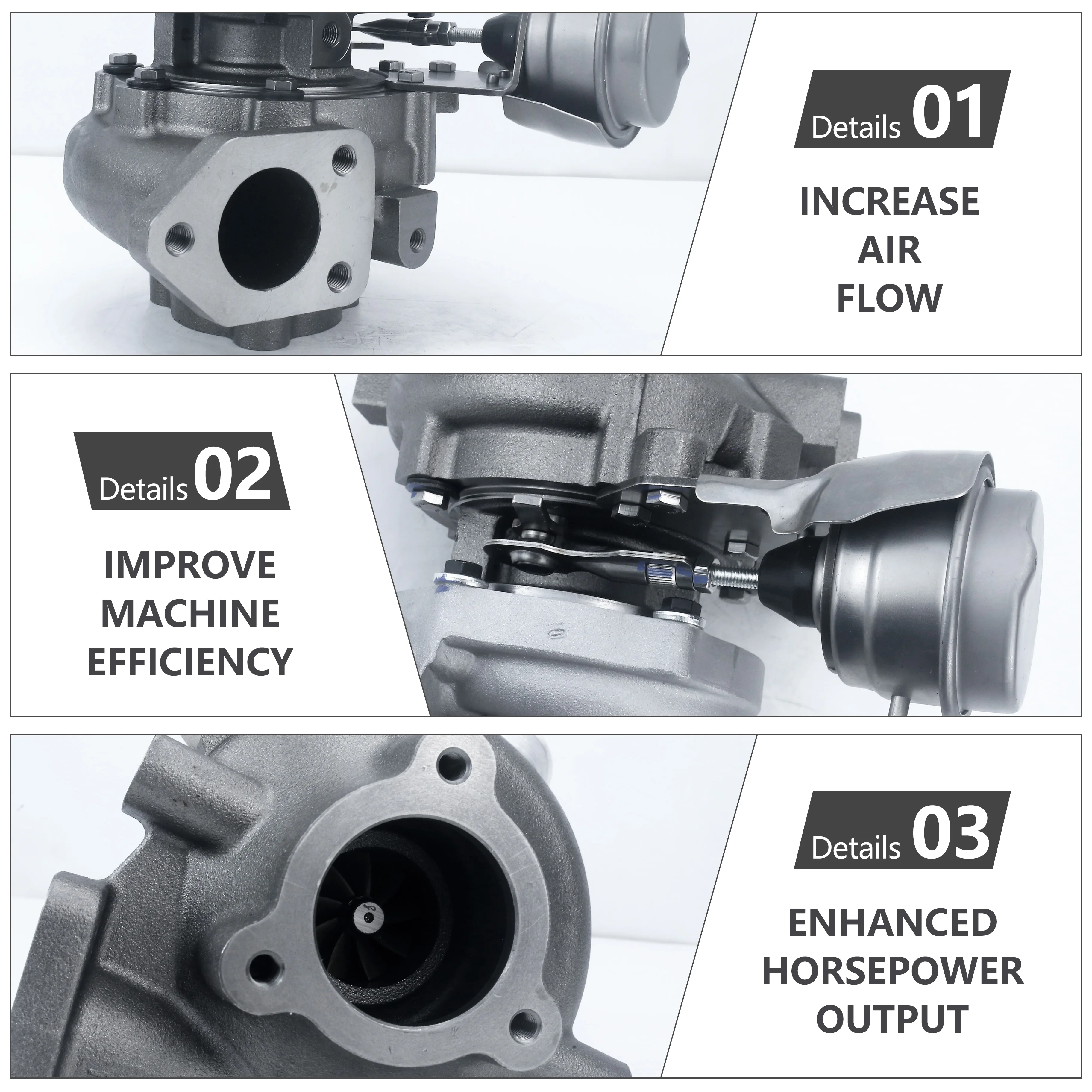 Turbocharger for Hyundai Kia BV43 H-1 Cargo SORENTO I 2.5 Crdi 28231-4A700