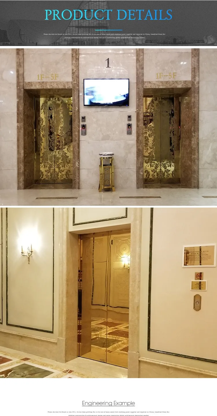 Modern Ss 304 Stainless Steel Elevator Ceiling Light Panel Brushed ...