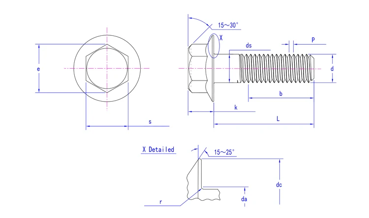 M4-M10 Hex Flange Stainless Steel Bolts - Durable, Metric Fasteners for ...