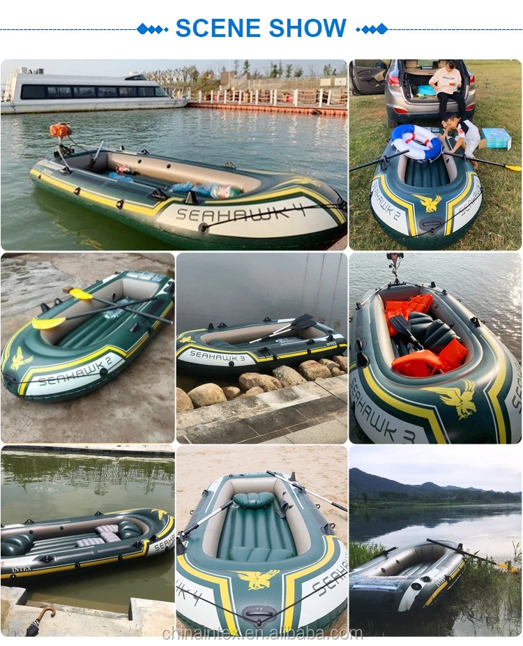 INTEX Seahawk 2 Inflatable Boat - Portable Fishing Adventure