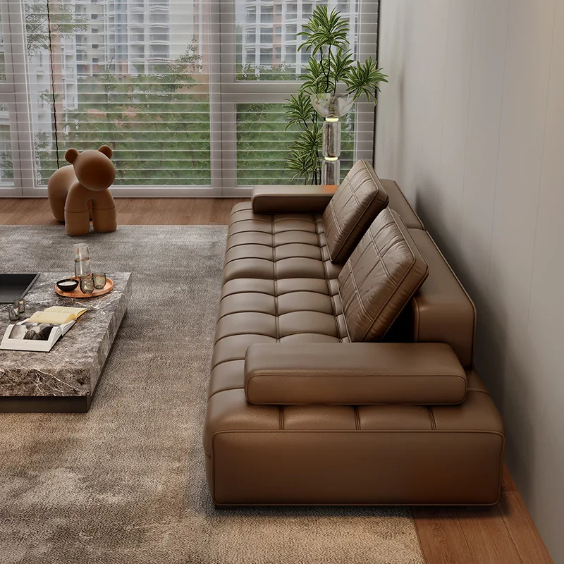Modern Italian Style Lawrence Sofa Set Simple Straight Design for Large ...