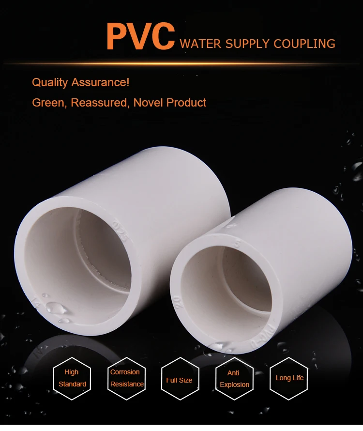 Dn20-400 Pvc U Water Supply Pipe Fittings Pvc Coupling Joint - Buy Pvc ...