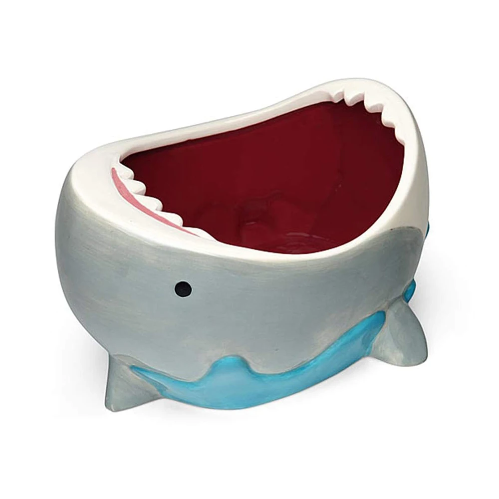 Ceramic Shark Attack Bowl, Large Unique Porcelain Tike Animal Design ...