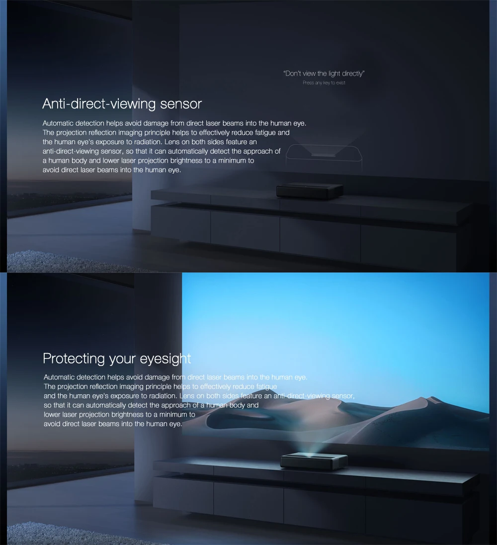 Xiaomi Mijia Laser Projector 4k (3840 X 2160) Alpd 3d Projector 5000 ...