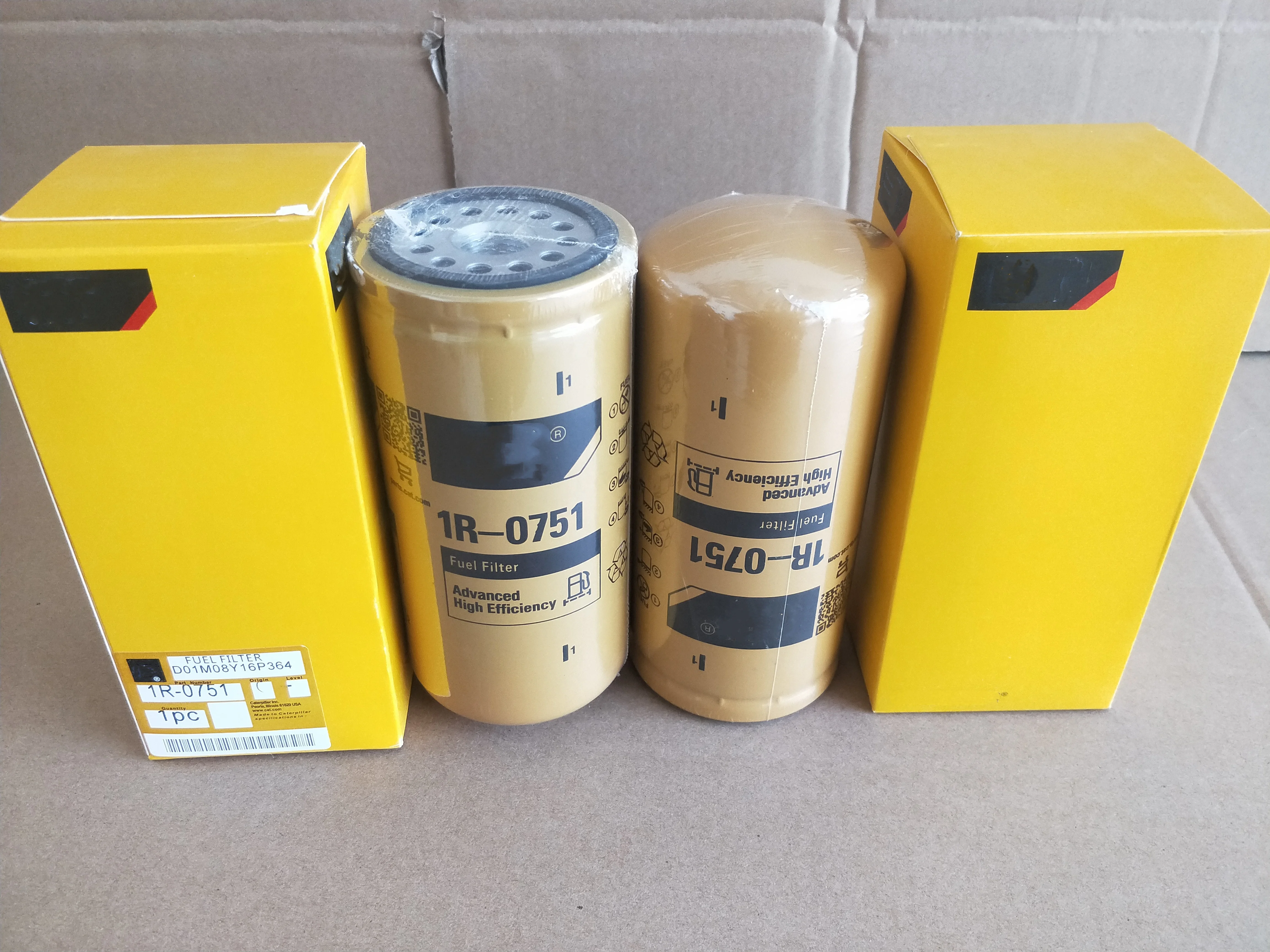 Huida High Quality Excavator Fuel Filter 1r-0751 1r0751 With Original ...
