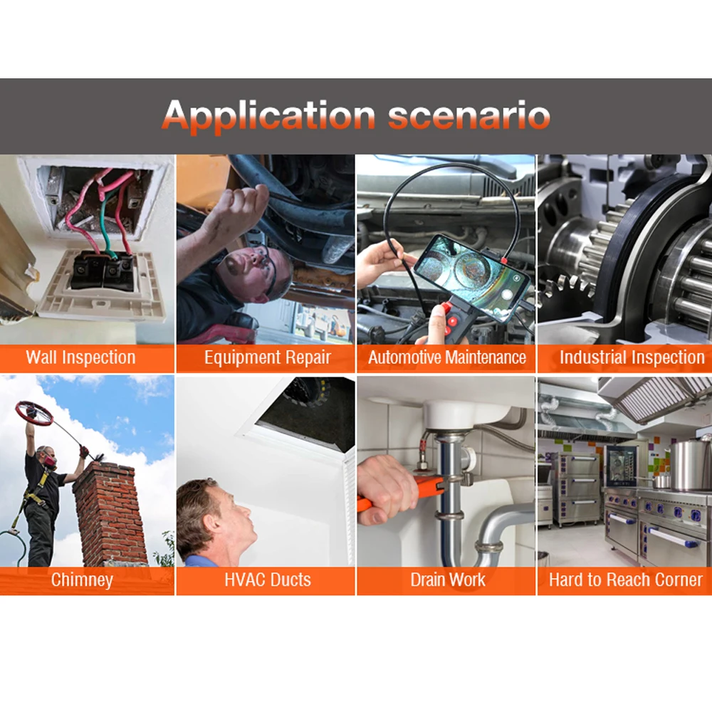 2-way Articulating Hd Borescope Endoscope For Android And Ios Phone 360 ...