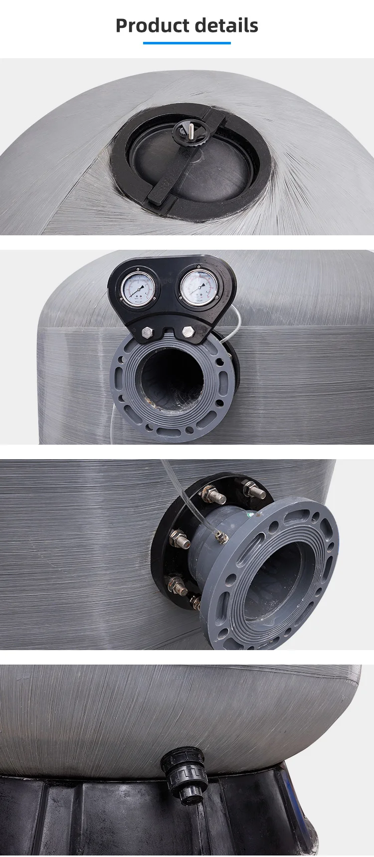 Swimming Pool Commercial Flange Filter 4 Ways 5 Ways Flange Valve ...