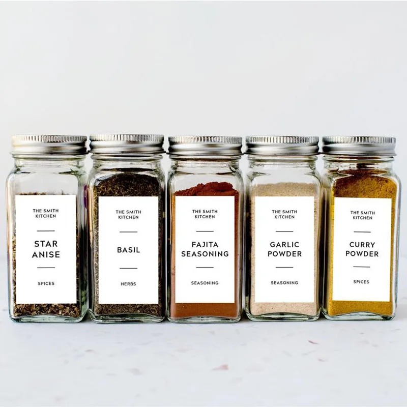 Paper Seasoning Labels Custom Labels Pantry Labels| Seasoning Stickers ...