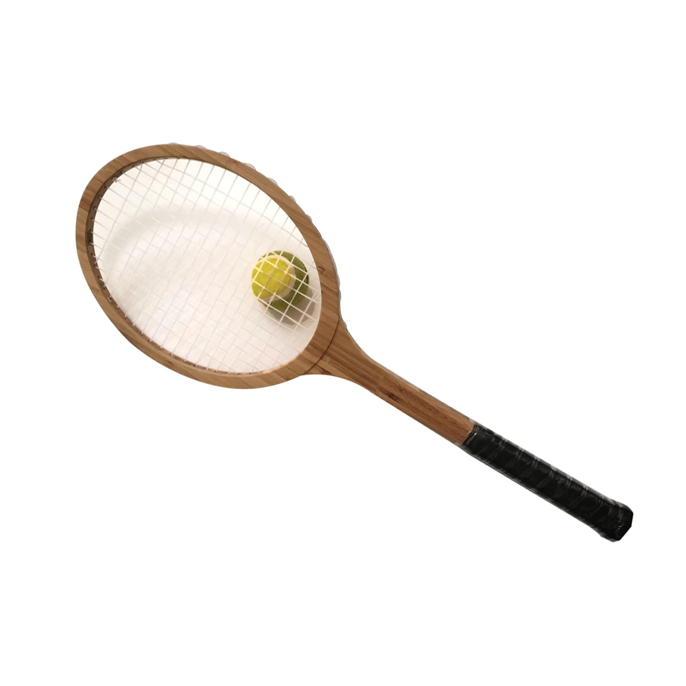 Vintage Bamboo Tennis Racket - Customizable Gift Souvenir