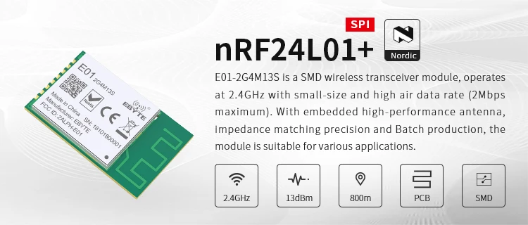 E01-2g4m13s High Data Rate Rf Module 2.4ghz Nrf24l01p Low Cost Rf Transmitter Receiver Module ...