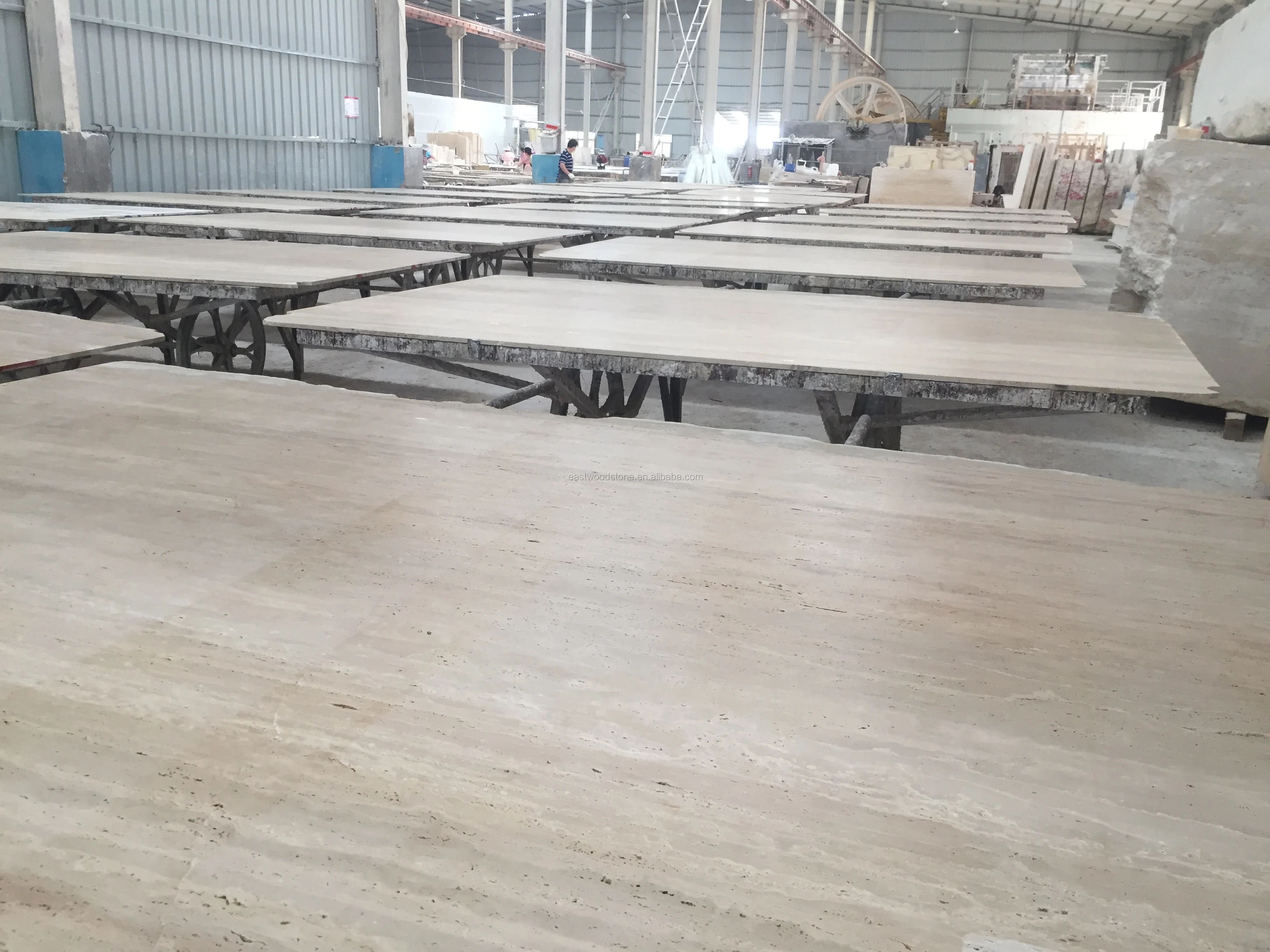 Turkish Beige Travertine - Polished Tile Paver by Eastwood