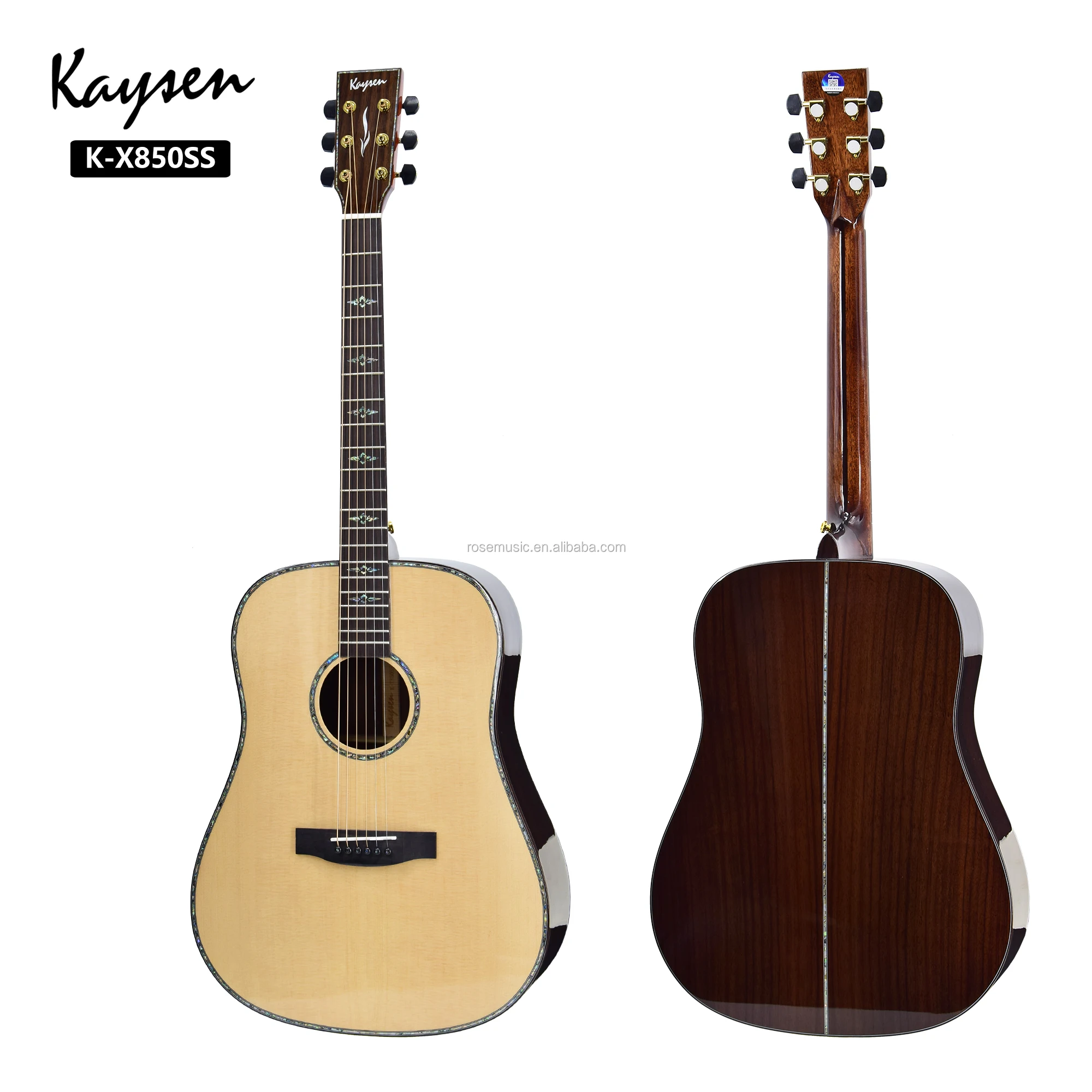 Handmade 41inch All Solid Guitar D Shape Solid Rosewood Backside Aa ...