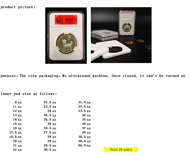 Transparent Coin Slab with Cushion for NGC Coins & Custom OEM