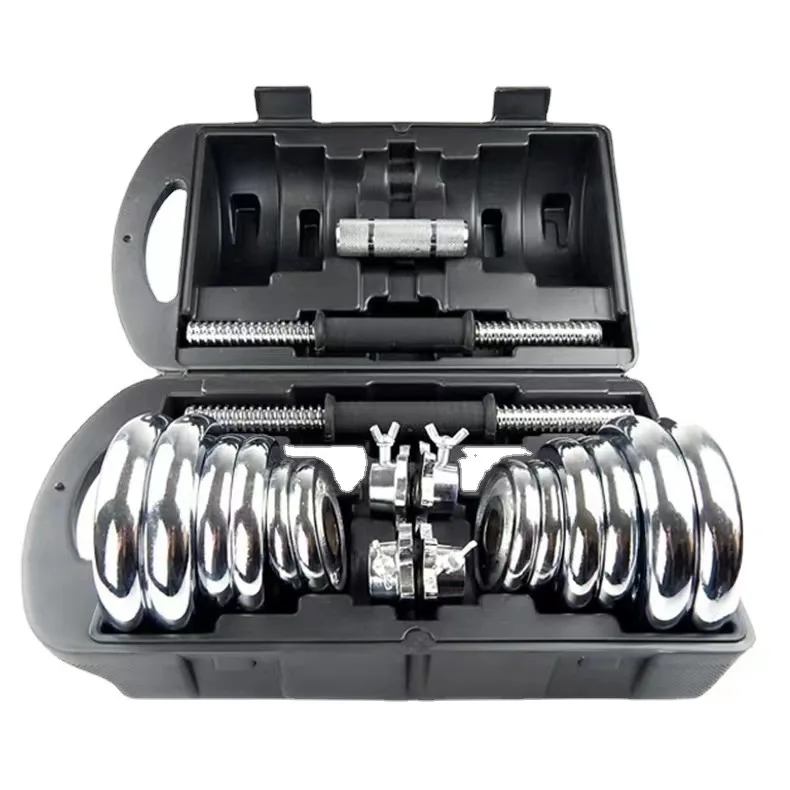 SNBO,Fitness Dumbbell Set,Adjustable Chrome Dumbbell Weight Sets up to ...