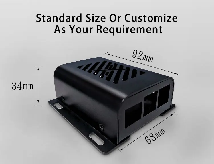 Custom Powder Coating Aluminum Raspberry Pi 4 Enclosure Case - Buy ...