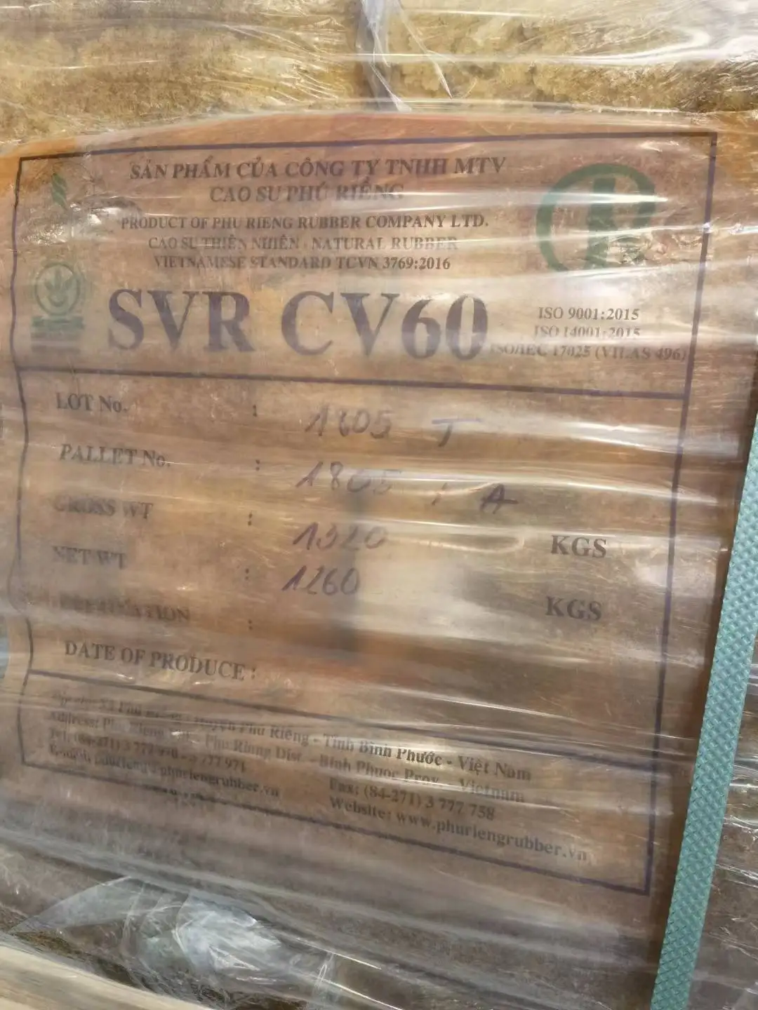 Natural Rubber For Tyre Tsr Cv50 / Tsr Cv60 - Buy Tsr 20 Natural Rubber ...