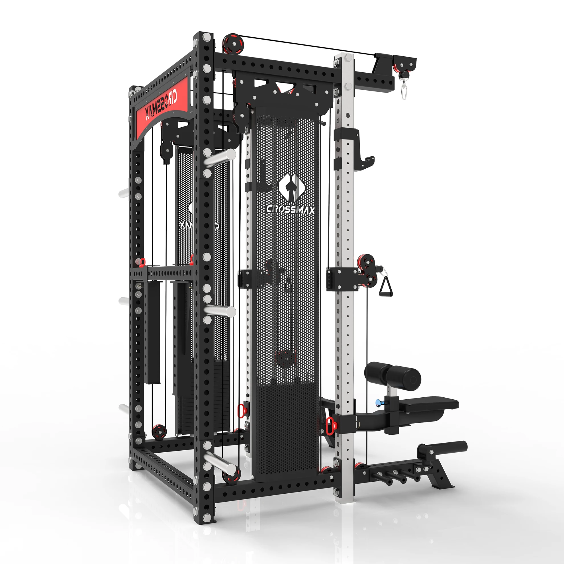CROSSMAX Cable Crossover Multi-functional Trainer Smith Machine Power ...