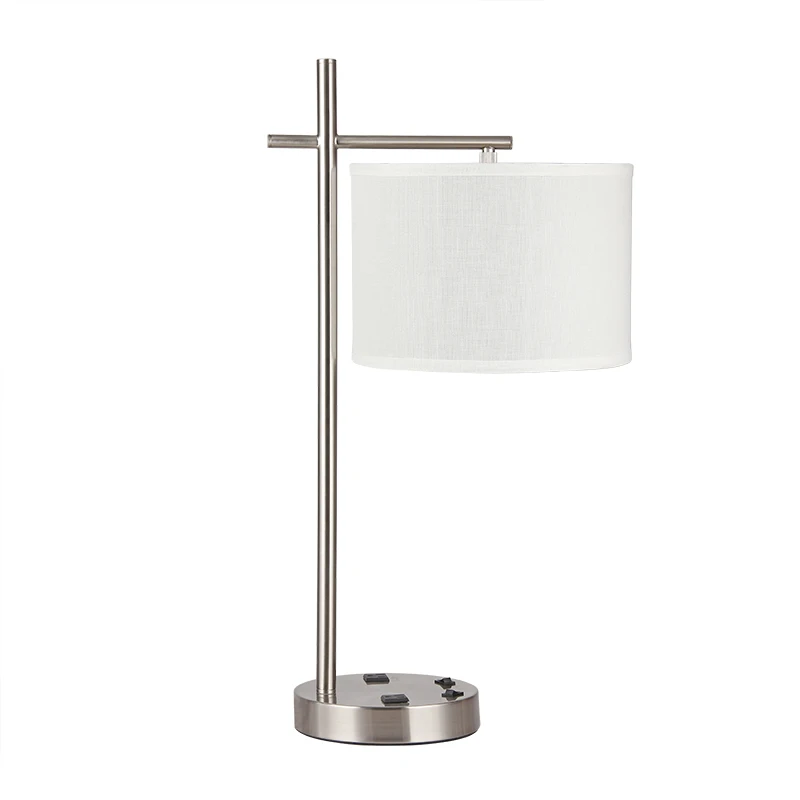 Classic Hotel Table Lamp Fabric Lampshade Desk Lamp Guestroom Table ...