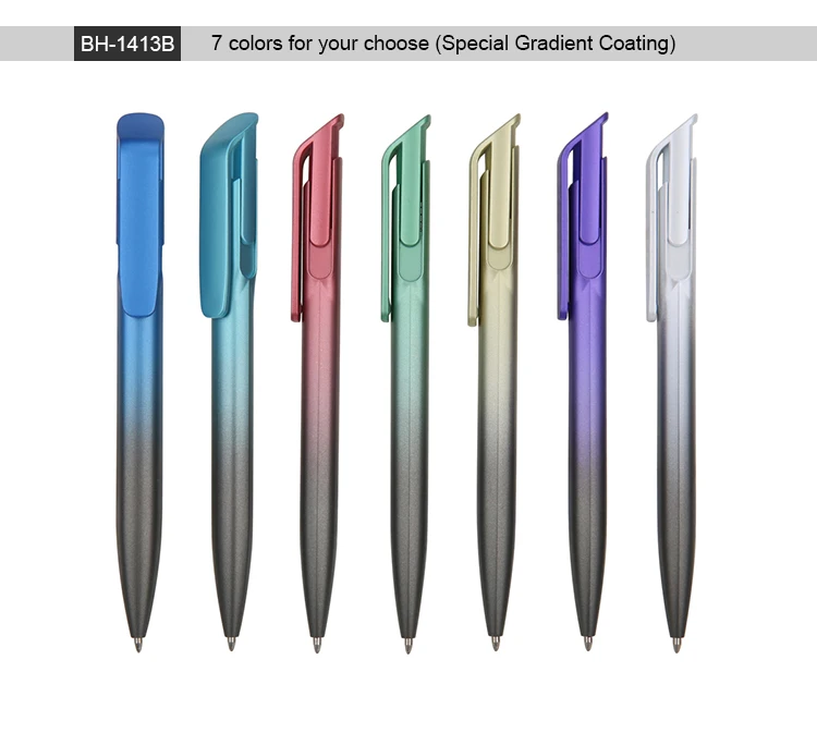 9 Colors Soft Barrel Cheap Promo Plastic Ballpoint Pens