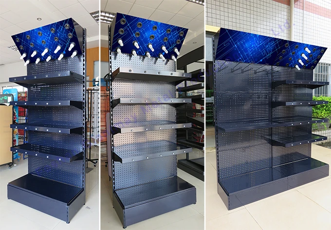 Giantmay Merchandise Metal Shelf With Led Light,Lamp Rack,Led Bulb ...