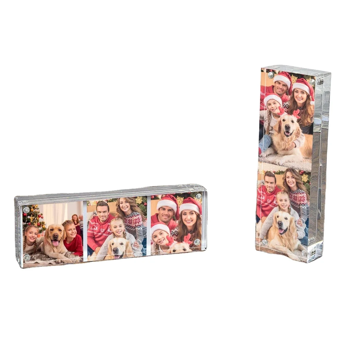 2x6" Acrylic Block Magnetic Freestanding Frame - Clear, Thick, and ...