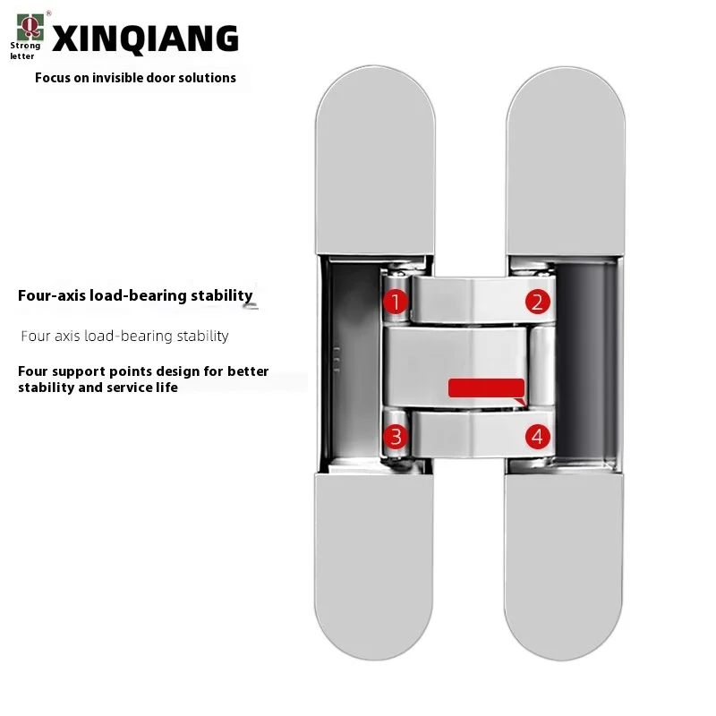 Adjustable 180 Degree Modern Concealed Cross Hinge Aluminum Alloy ...