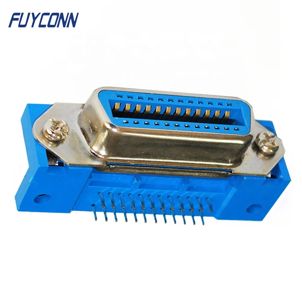 24 Pin Centronic Connector,Solder Dip Receptacle Female Pcb Right Angle ...