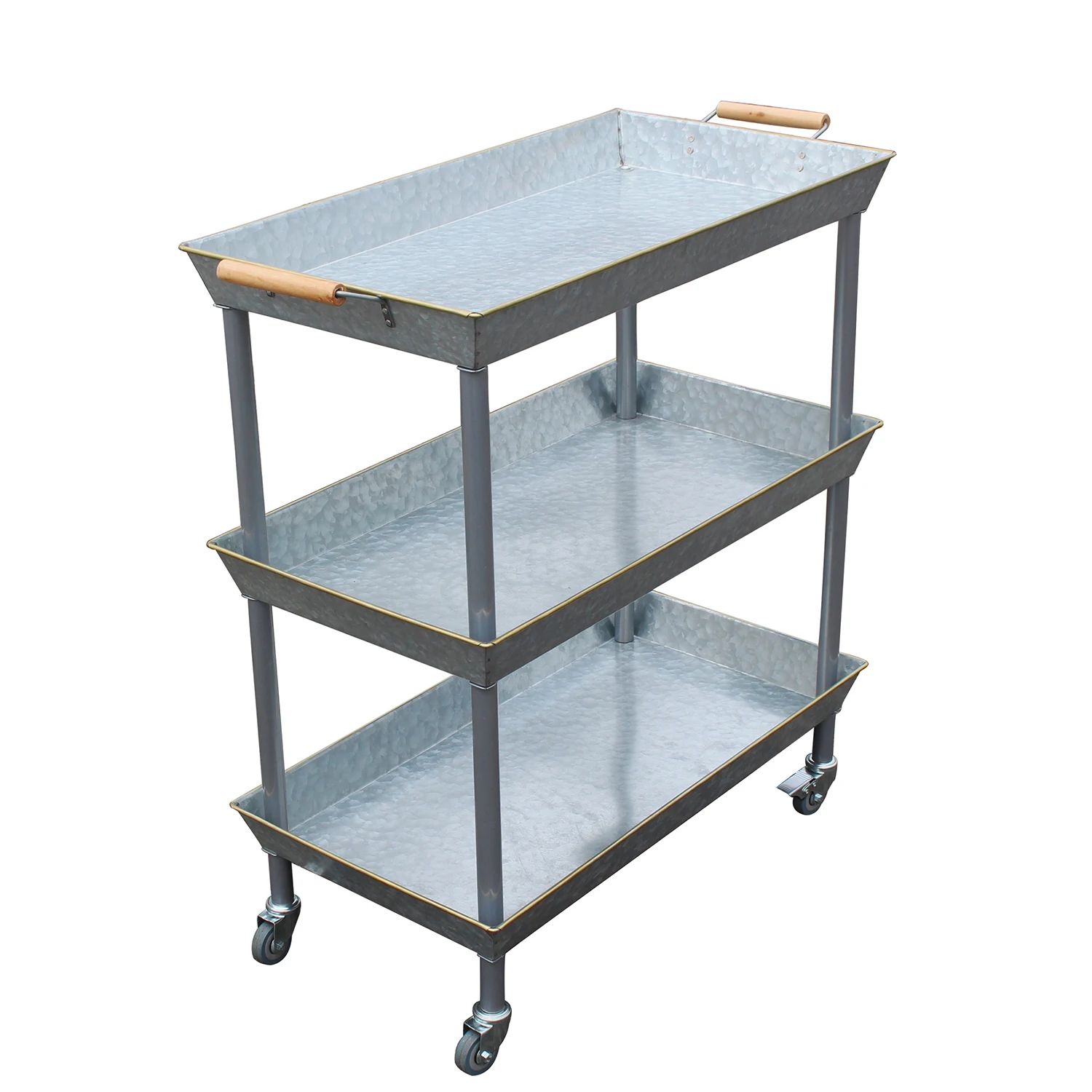3-tier Wholesales Home Kitchen Metal Tray Rolling Storage Utility Cart ...