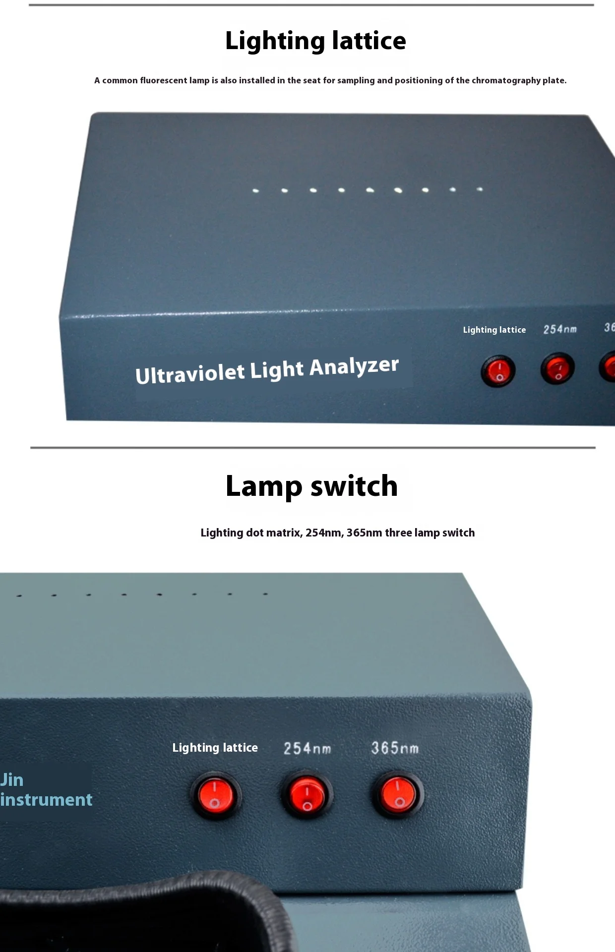 Fluorescence UV Analyzer Dark Box | Three-Purpose Laboratory UV Lamp ...
