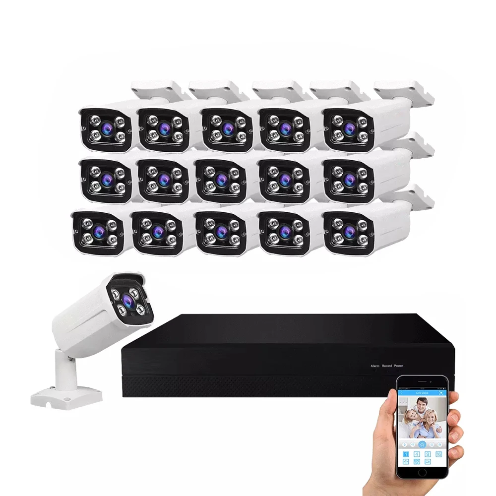 Qr Code Easy Setup Outdoor Waterproof Ahd 1080p 16 Channel Nvr Poe Kit ...