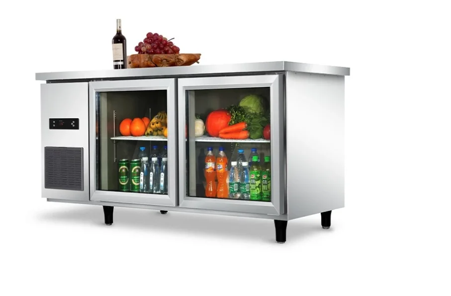 Stainless Steel Counter Top Working Table Refrigerator Chiller ...