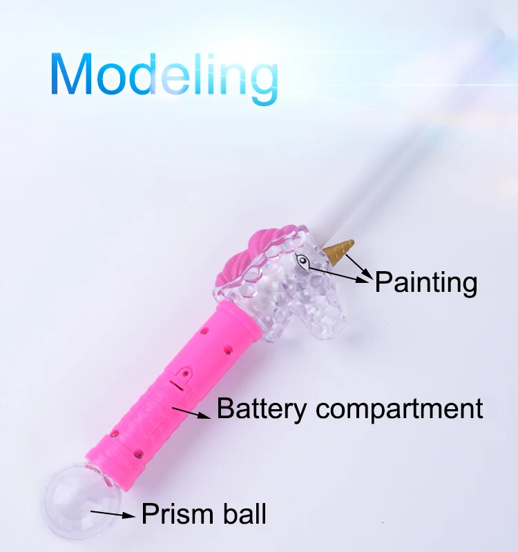 Unicorn Light up Wand - LED Flashing Magic Stick Toy
