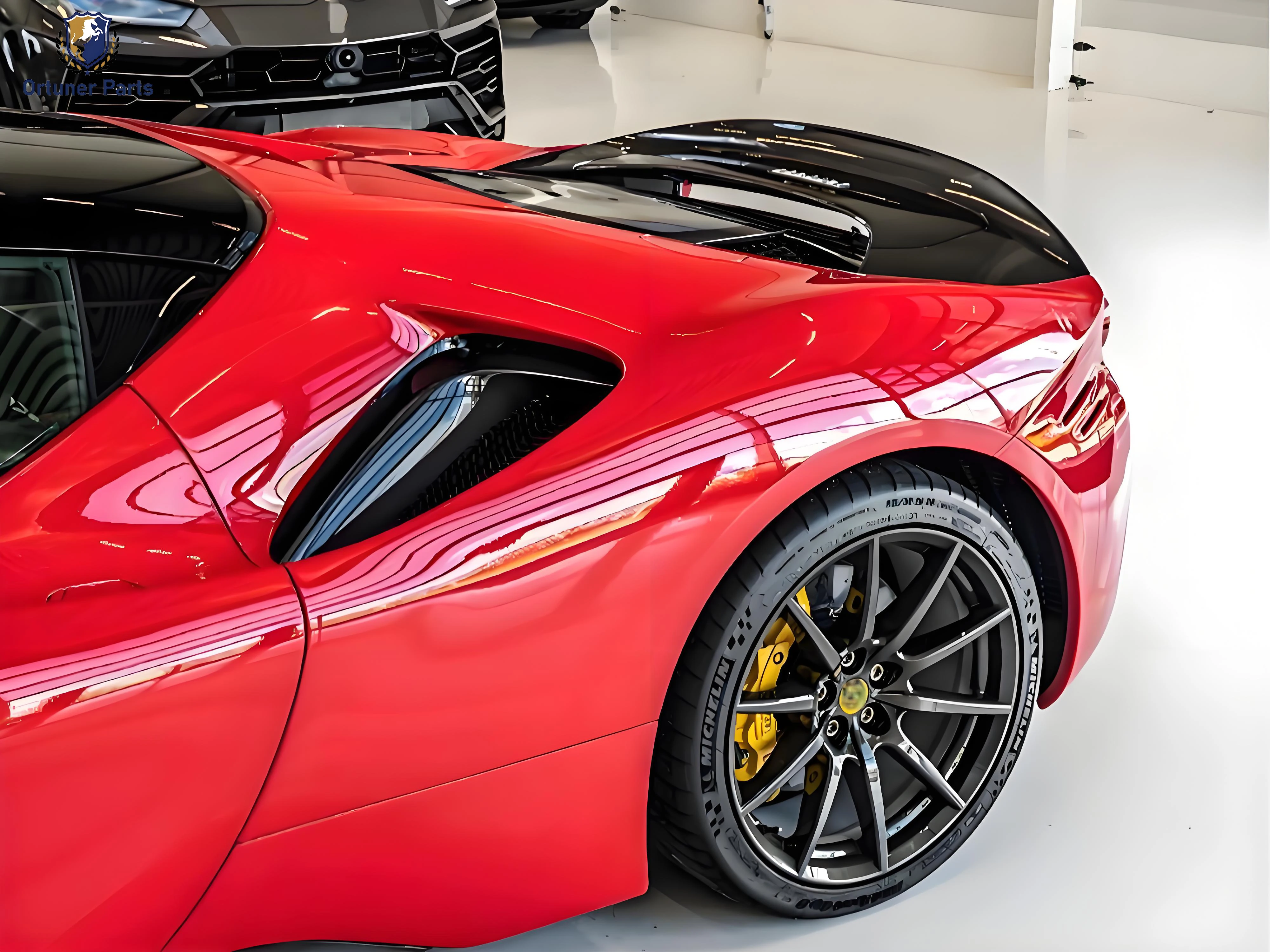 For Ferrari SF90 Bodykit OEM Style Front Lip Rear Diffuser Side Skirt ...