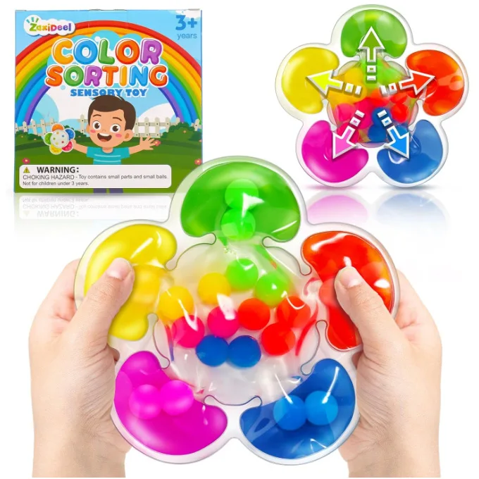 2025 Factory Non Toxic Color Squishy Sensory Tube Toy Pressure Relieing ...