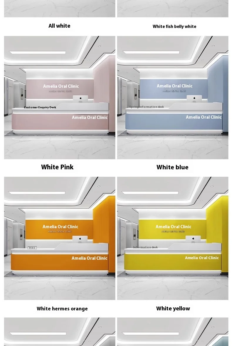 Modern Design Hospital Front Desk Reception Desk for School Pre ...