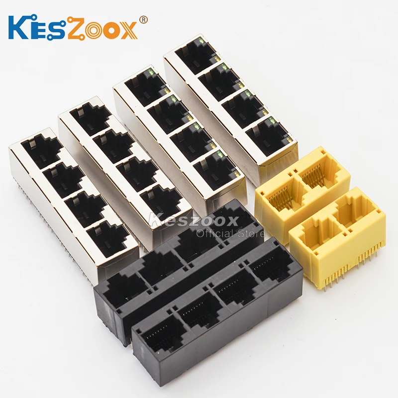Rj45连接器1x4多端口以太网局域网电缆连接器rj45插座连接器52e系列02 - Buy Rj45至din电缆,Rj45母连接器电缆,带 ...