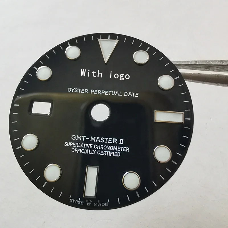 Replacement Watch Dial for GMT 3186 Movement Date at 9 O'clock