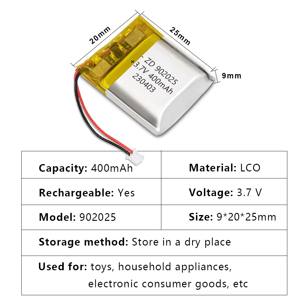Factory Straight Hair High Quality Rechargeable 400mah 3.7v Lithium-ion ...