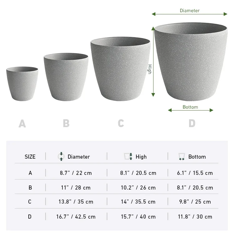 Wholesale Large Plastic Resin Flower Pots Nordic Simple Flower Pots ...