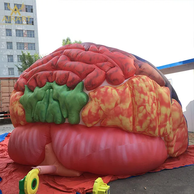 Custom Inflatable Body Giant Inflatable Brain Entrance For Medical ...