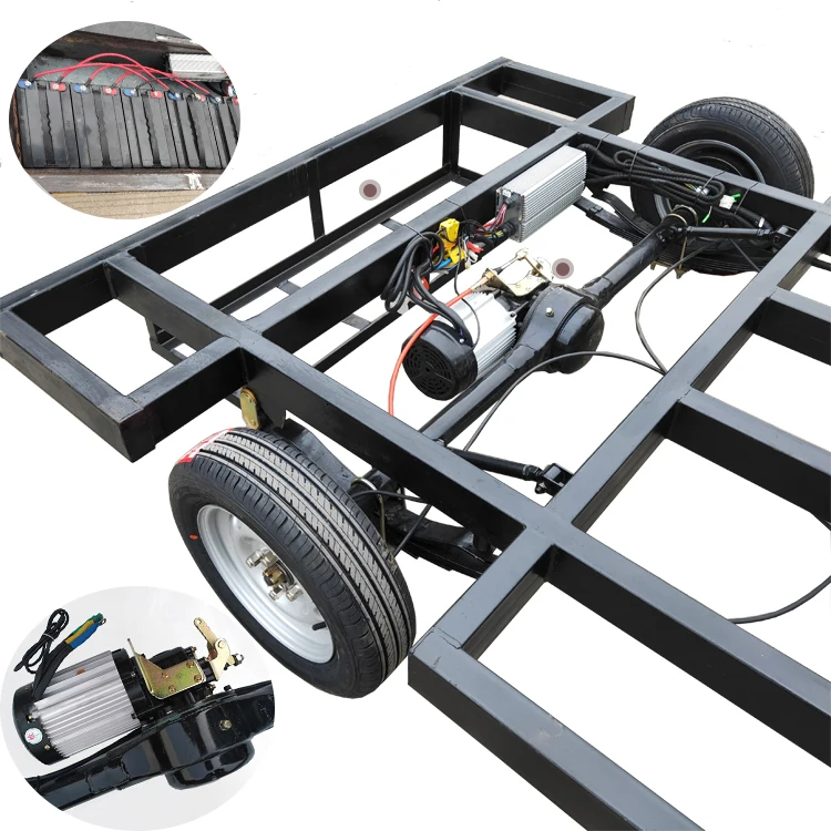 High Load Electric Four-Wheel Dining Car Chassis Assembly